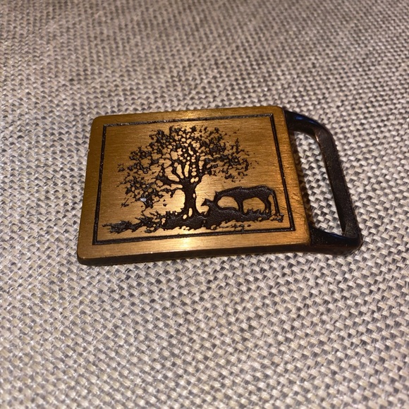 Tech Ether Guild Inc. | Accessories | Vintage Techether Guild Two Horses Brass Buckle Belt Not ...